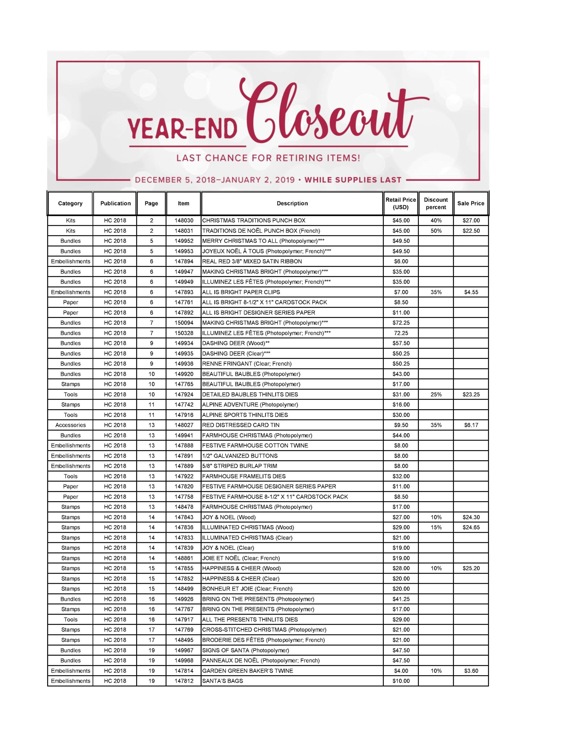 Year End Savings Now! – Stamp ART Connection
