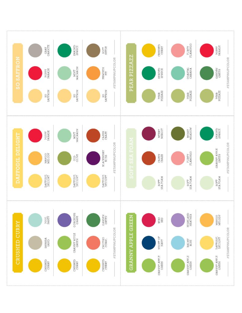 Color Combination Charts Stamp ART Connection Color Combination Charts Stamp ART Connection
