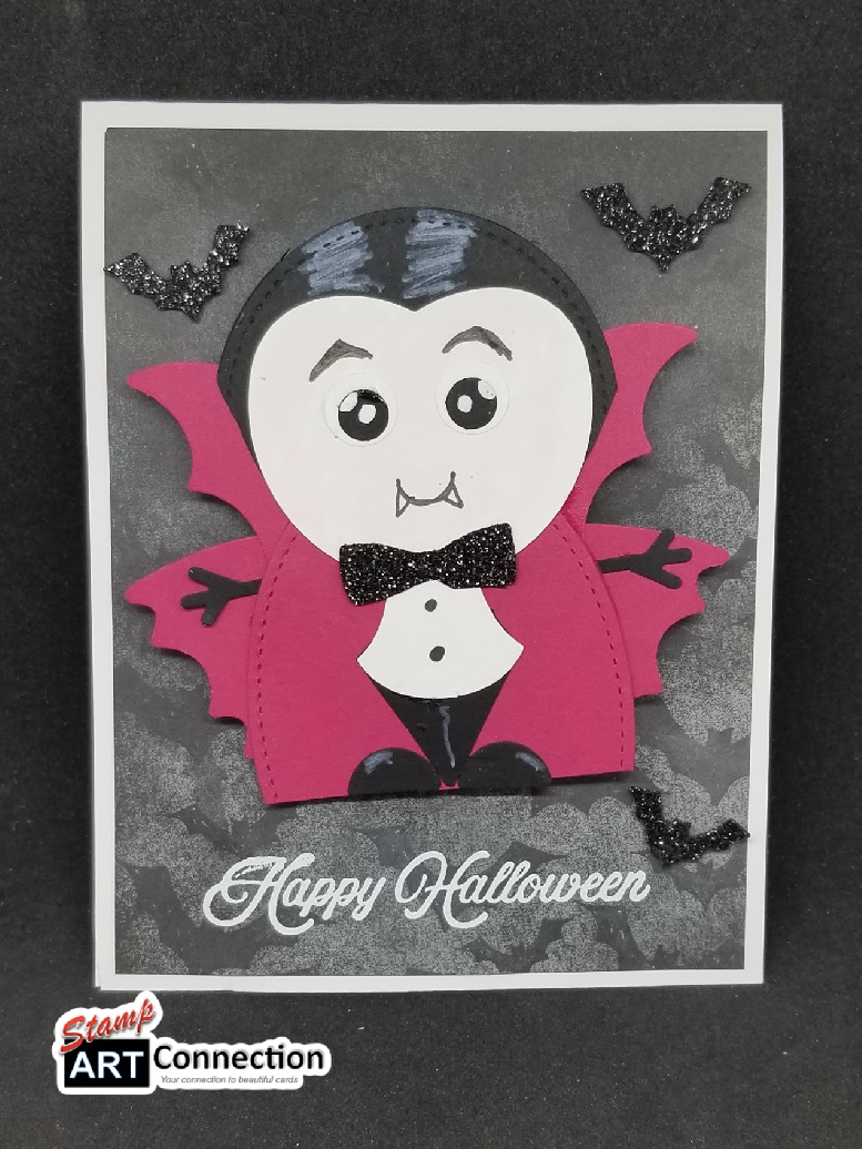 Fun DRACULA vampire Punch Art Card – Stamp ART Connection