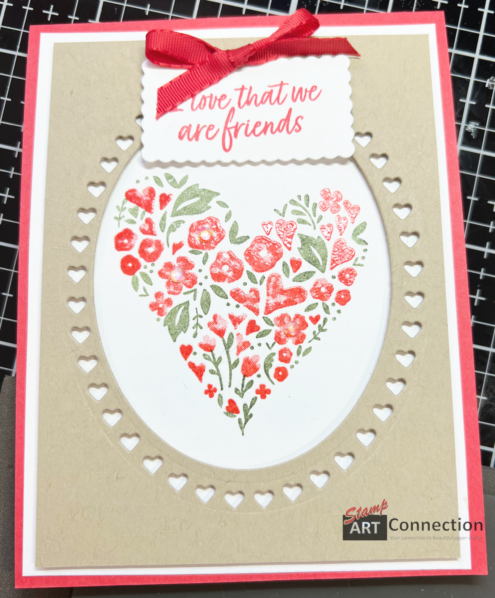 Embossed Heart Card – Stamp ART Connection