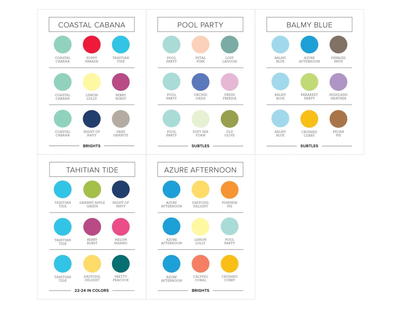 Color Combination Charts – Stamp ART Connection