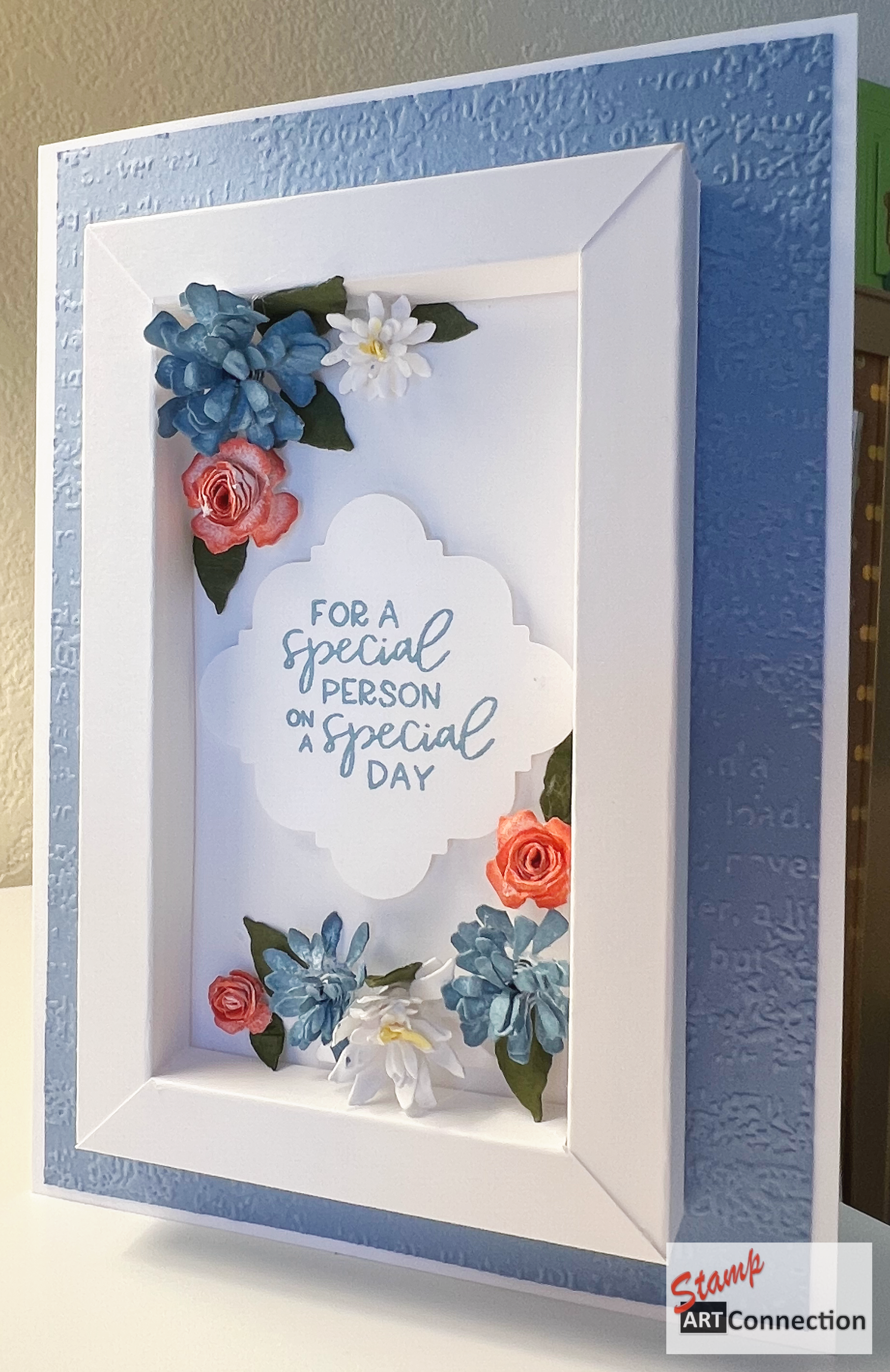 Shadow Box Frame Card with Florals – Stamp ART Connection