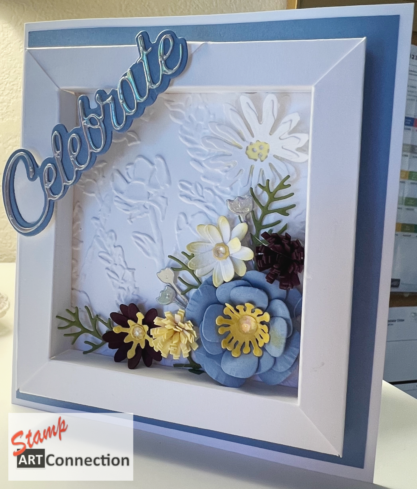Shadow Box Frame Card featuring the PAPER FLORIST Dies – Stamp ART ...