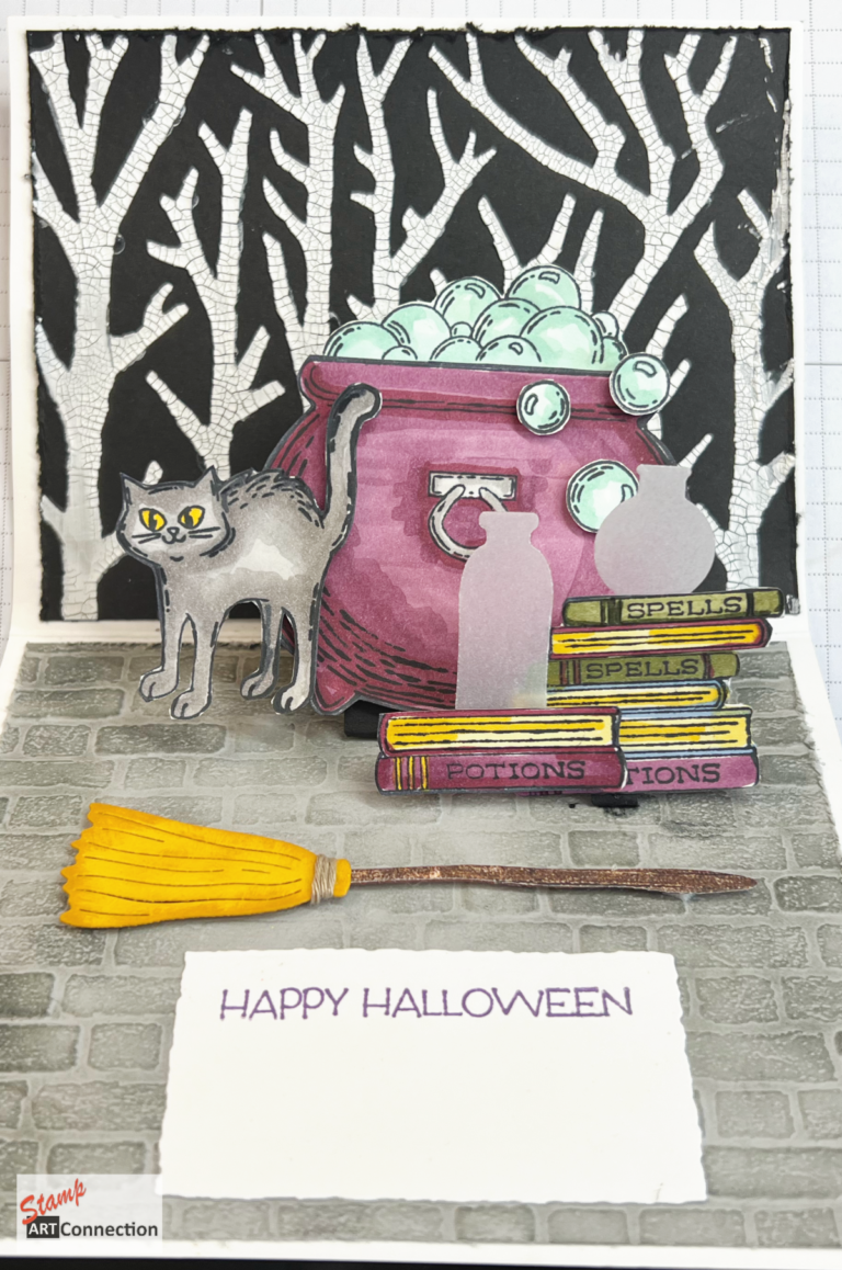 Spooky “Potions and Spells” POP-UP Card – Stamp ART Connection