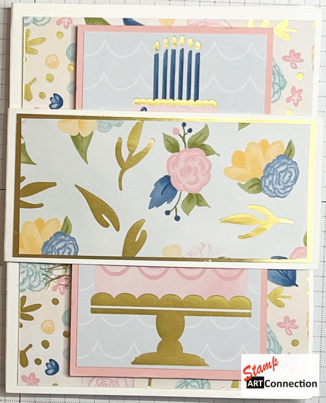 4″x5″ “Inside Concertina” Fold Out Birthday Card – Stamp ART Connection