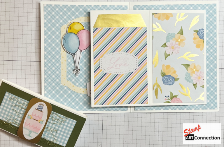 4″x5″ “Inside Concertina” Fold Out Birthday Card – Stamp ART Connection