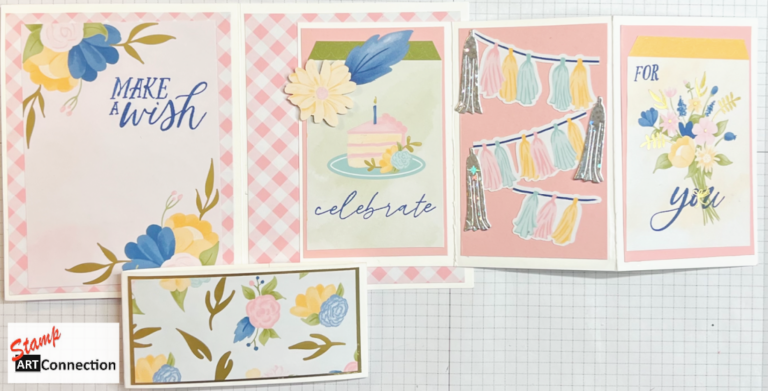 4″x5″ “Inside Concertina” Fold Out Birthday Card – Stamp ART Connection